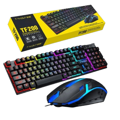 TWOLF TF200 GAMING WIRED KEYBOARD & MOUSE COMBO – MCTECH COMPUTERS